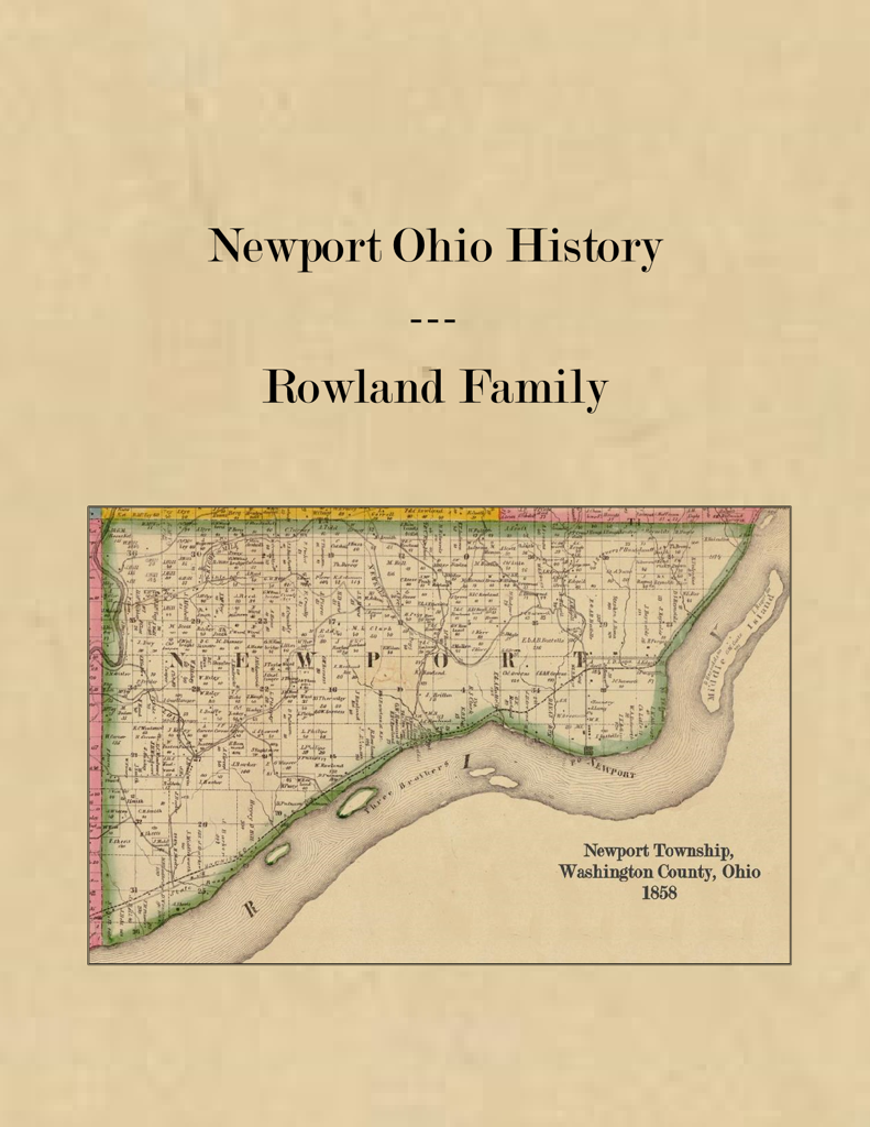 Newport Ohio History - Rowland Family - Rowland Genealogy